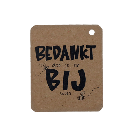 Kraftlabel - Bedankt dat je er bij was | DIY Tuindreef